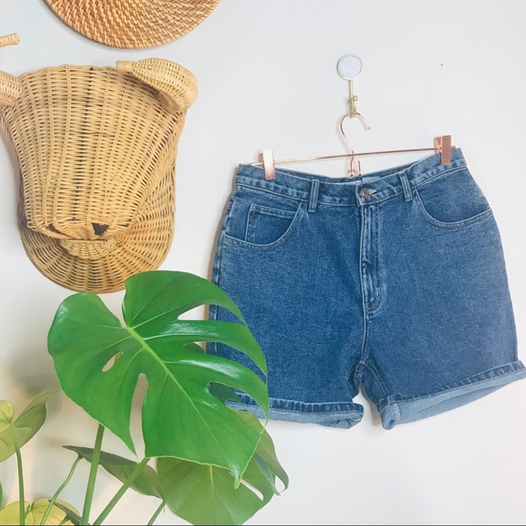 Vintage | Shorts | Vtg Retro 9s High Waisted Denim Jean Shorts | Poshmark